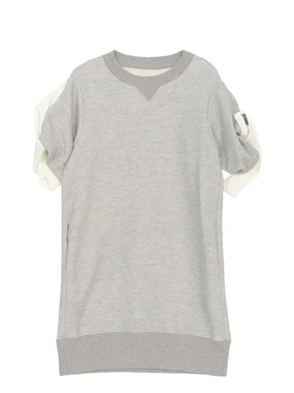 Sacai Panelled Cotton Minidress - White