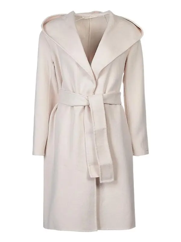 IBLUES Long Sleeve Belted Coat With Hood - No