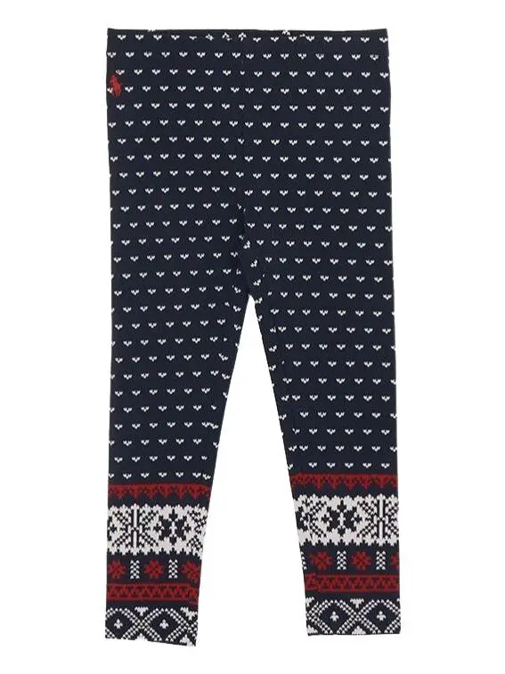 Polo Ralph Lauren Fair Isle Ttretch-jersey Leggings - Black