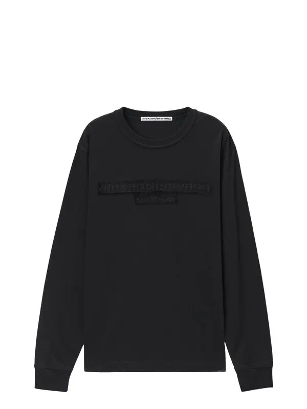 Alexander Wang Logo Detail Crewneck Sweatshirt - Black