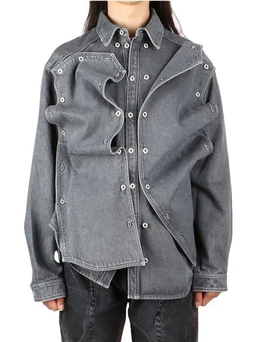 Y/project Denim Shirt - Gray