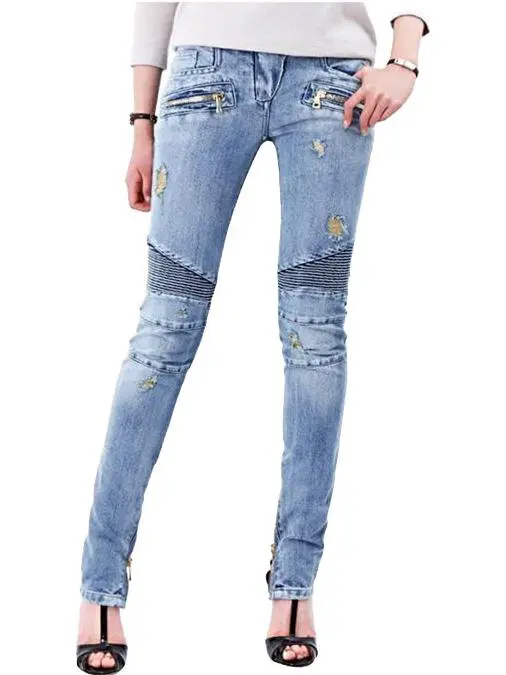 Balmain Belt Loop Jeans - Blue