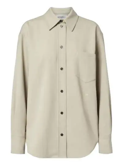 Victoria Beckham Long Sleeve Shirt - Nude