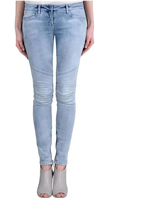 Balmain Washed Slim Fit Jeans - Blue