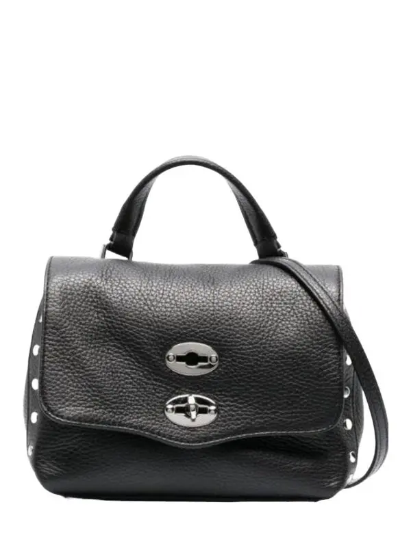 ZANELLATO Postina Baby Hammered Shoulder Bag - Black