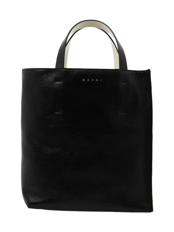 Marni Two Toned Logo Handbag - Black