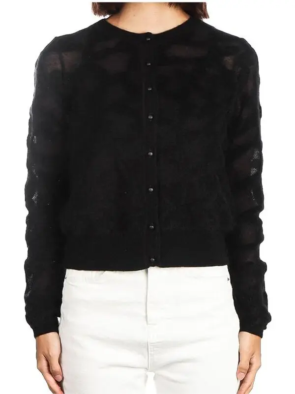 Max Mara Long-sleeved Knitwear Cardigan - Black