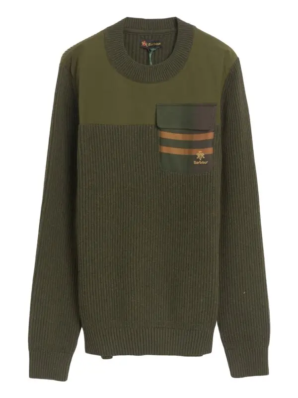 Barbour Long Sleeve Sweater With Chest Pocket - Green