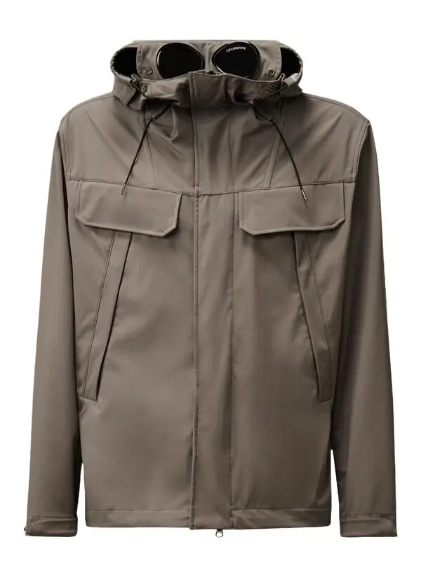 C.P. COMPANY Long Sleeve Casual Jacket With Hood And Pockets - Multicolor