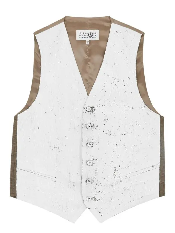 MAISON MARGIELA Sleeveless Button-up Waistcoat - White