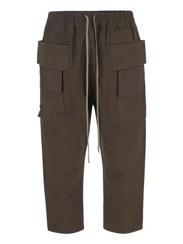 Rick Owens Cropped Cargo Trousers - Brown