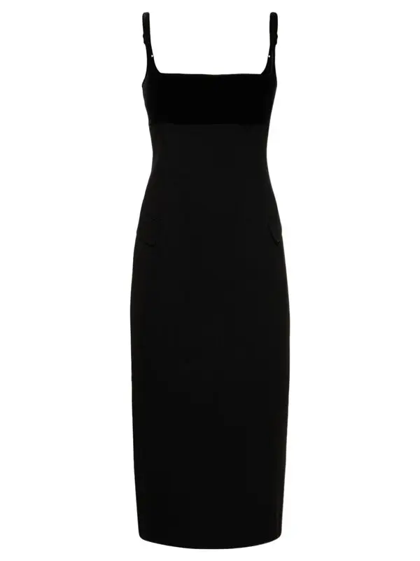 Tory Burch Crepe Medium-length Suspender Dress - Black