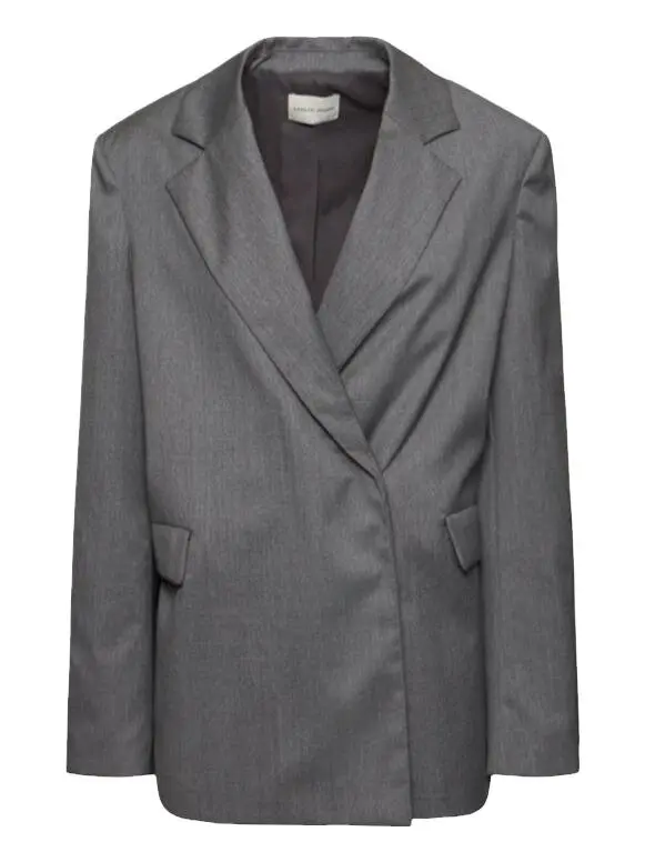 LOULOU STUDIO Double-breasted Blazer - Grey