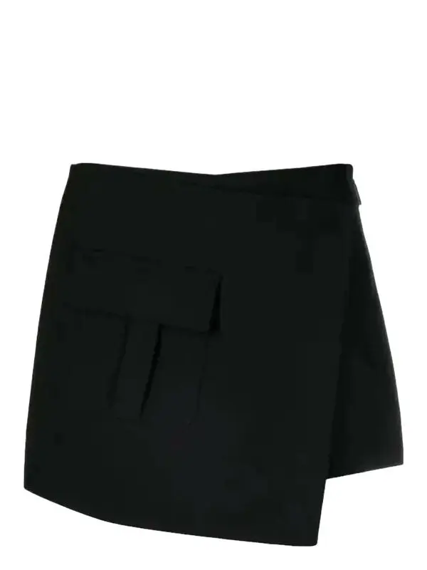 MSGM Asymmetrical Tailored Skort - Black