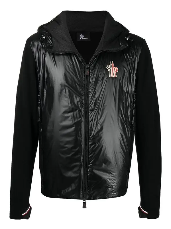 Moncler Zip-up Hooded Jacket - Black