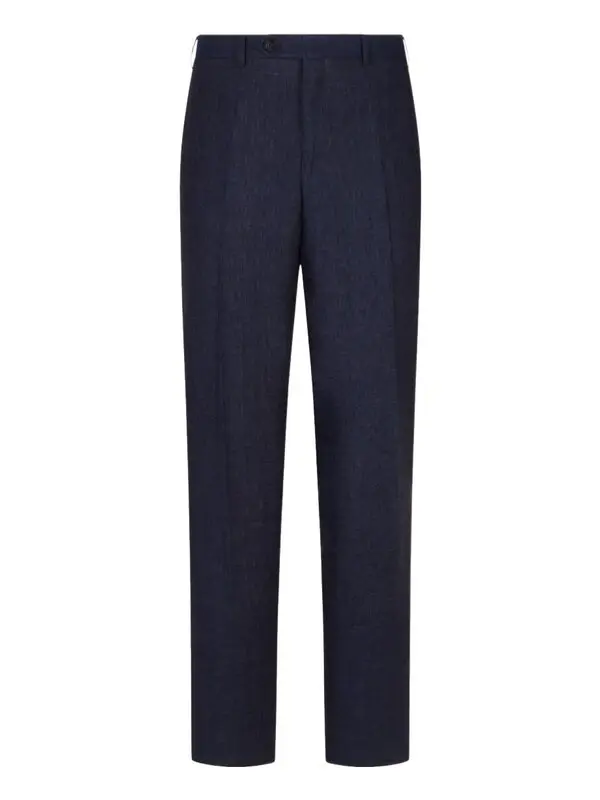Canali Tailored Pleated Front Trousers - Black