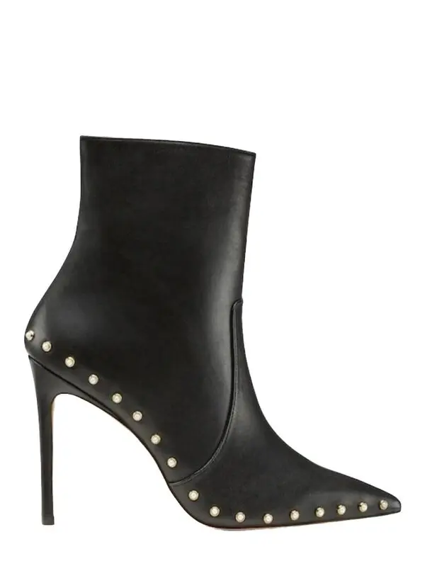 STUART WEITZMAN Logo Zipper Booties - Black