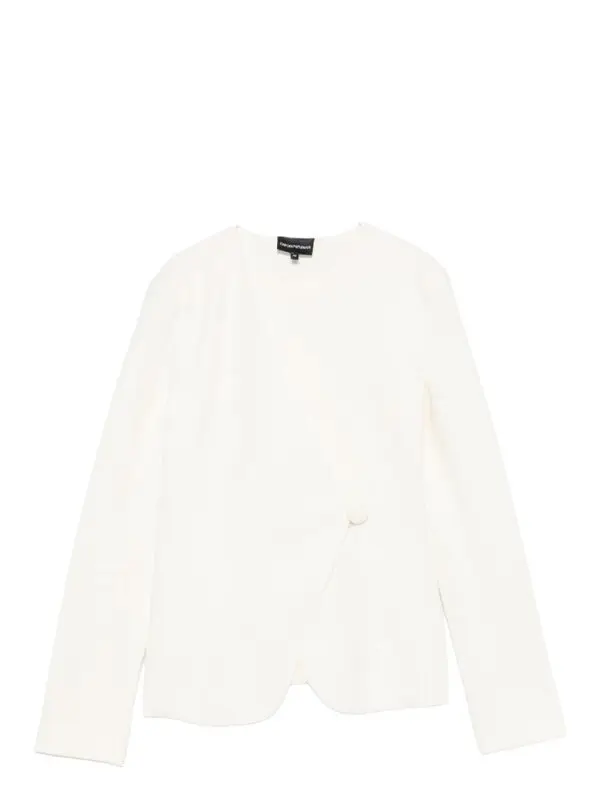 Emporio Armani Asymmetrical Single-button Jacket - White
