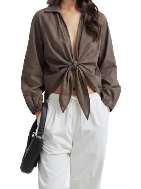 TWINSET Tie-front Wide-leg Top - Multicolor