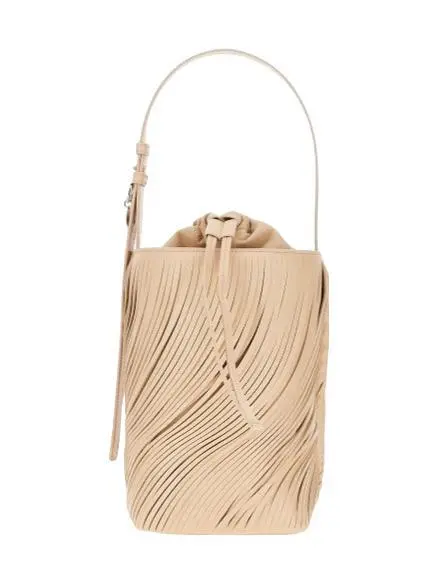 Emporio Armani Drawstring Bucket Bag - Nude