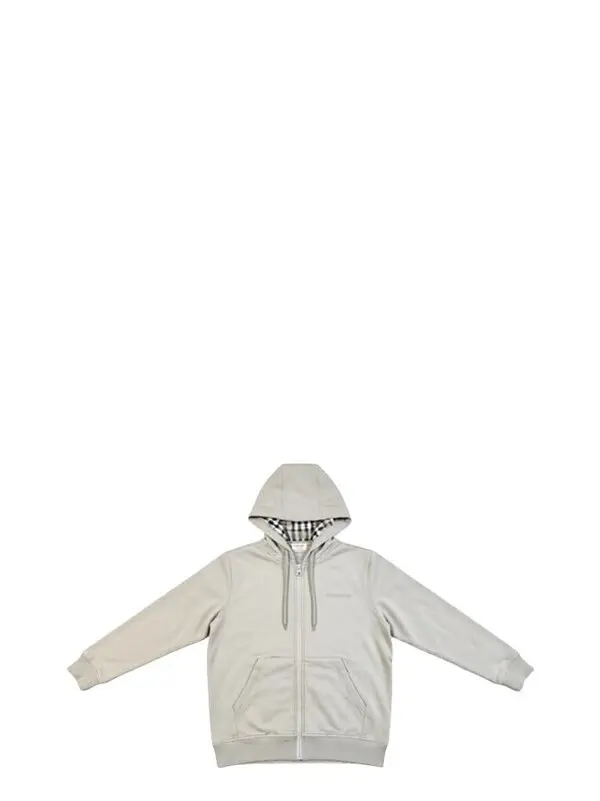Burberry Zip-up Hoodie With Hood - White