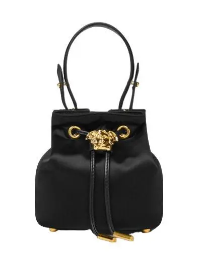 Versace La Medusa Chain-linked Mini Bucket Bag - Black