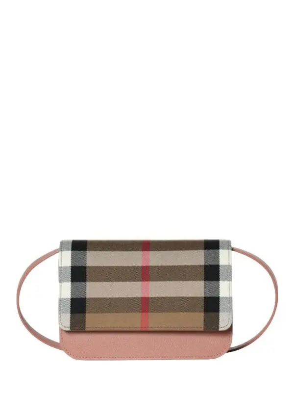 Burberry Plaid Shoulder Bag - Brown/pink