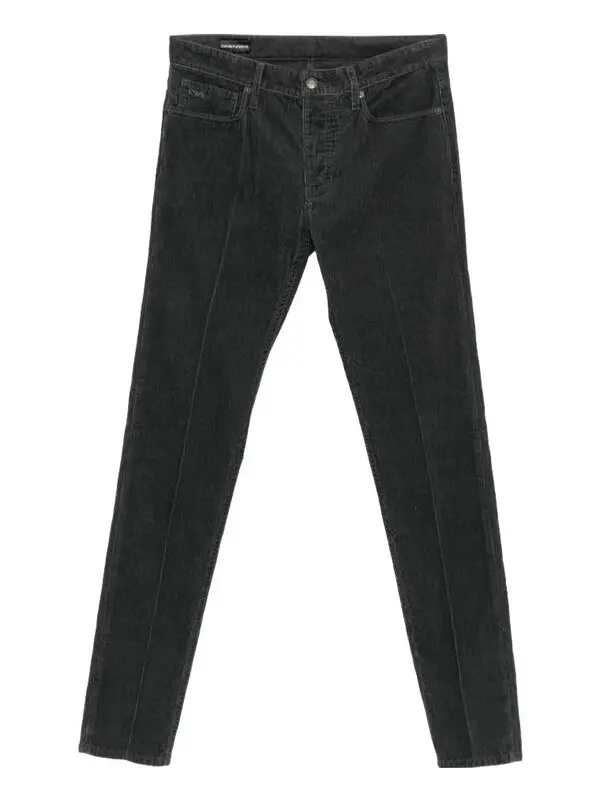 Emporio Armani Tailored Casual Pants With Belt Loops - Black