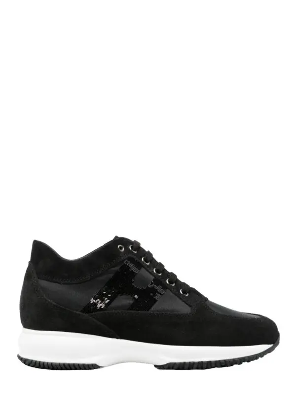 Hogan Interactive Low-top Sneakers With Logo Embellishment - Black