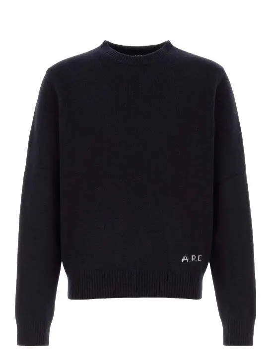 A.p.c. Edmond Crewneck Knitted Jumper - Black