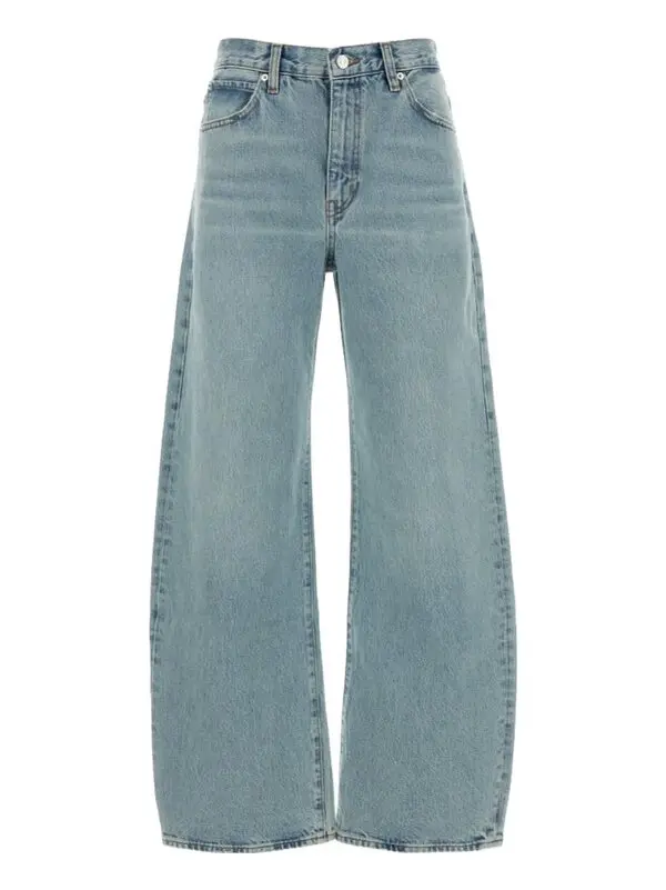 FRAME The Bow Wide-leg Jeans - Gray