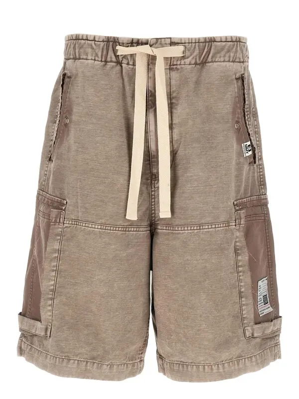 Mihara Yasuhiro Distressed Cargo Shorts - Nude