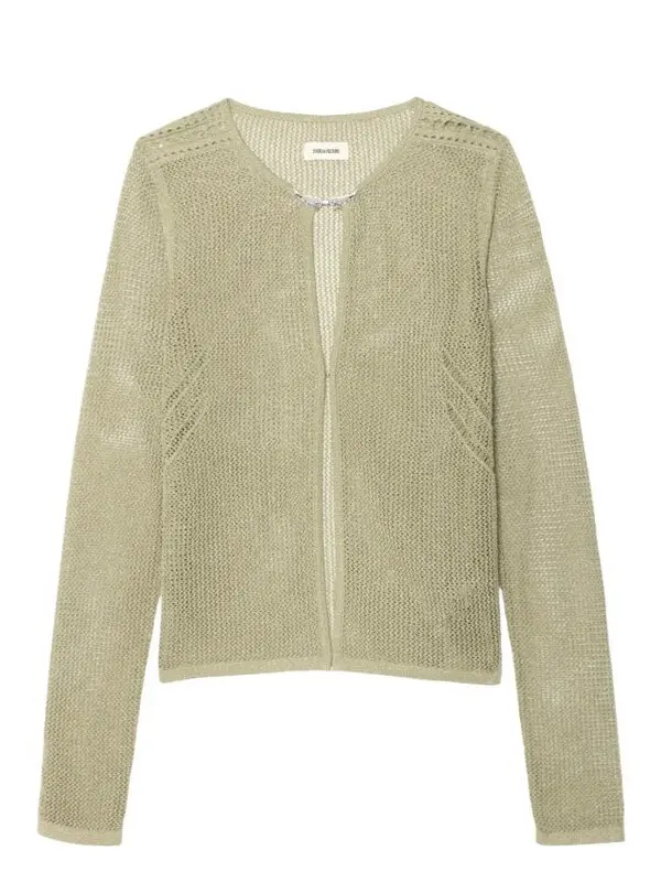 Zadig&Voltaire Saya Open-knit Cardigan - Nude