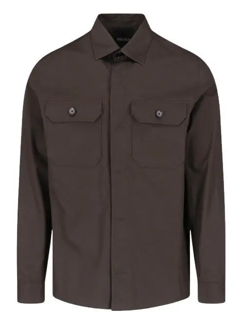 Zegna Twin-pocket Shirt - Black