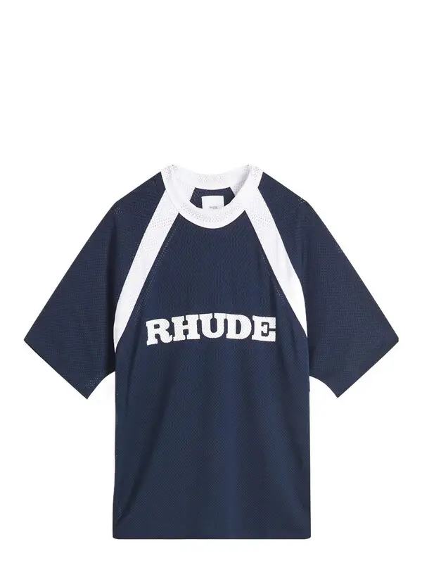 Rhude Racing Logo Mesh T-shirt - Blue