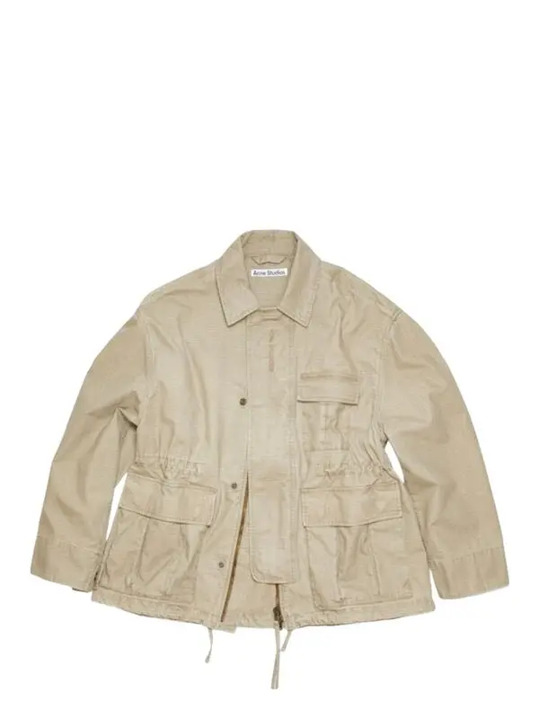 Acne Studios Embroidered Logo Military Jacket - Nude