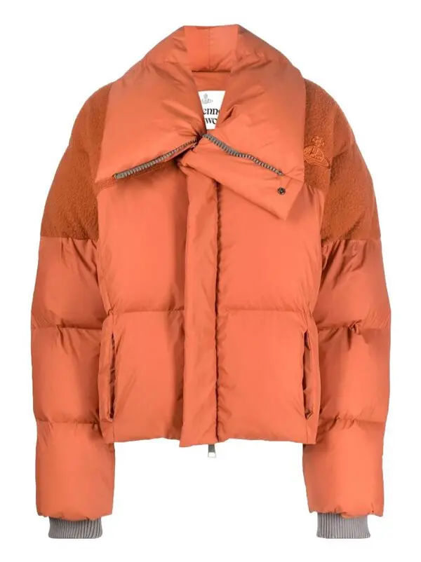 VIVIENNE WESTWOOD Padded Jacket With Pointed Collar - Orange