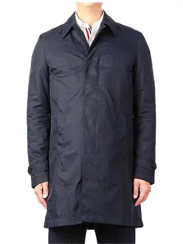 Etro Long-sleeved Coat With Notched Lapel - Black