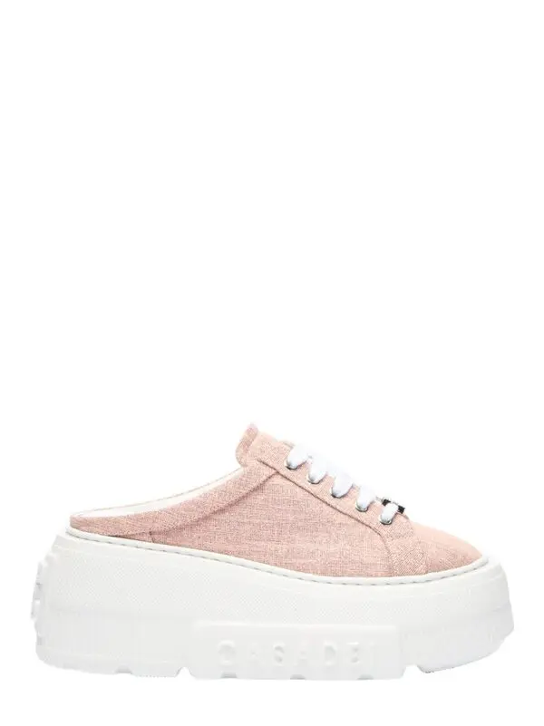Casadei Lace-up Heeled Mules - White