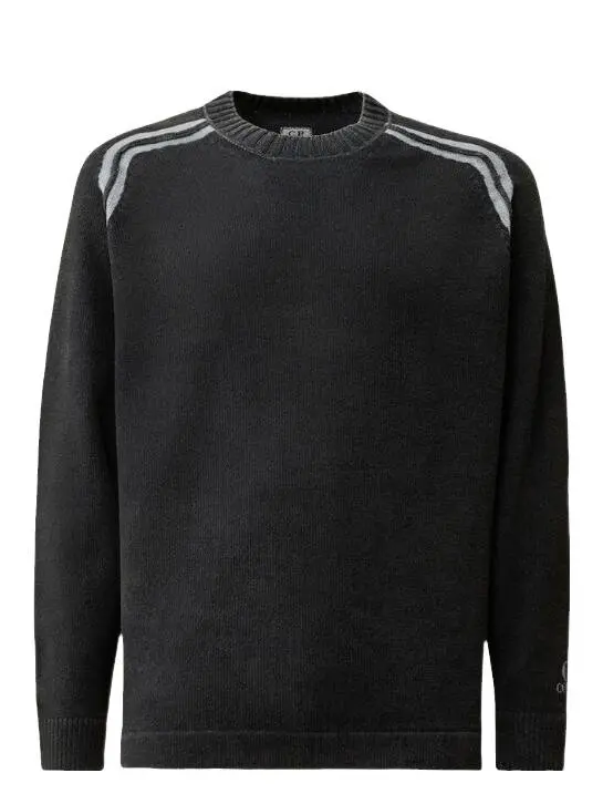 C.P. COMPANY Contrast Stitch Crew Neck Sweater - Midnight Navy - Blue