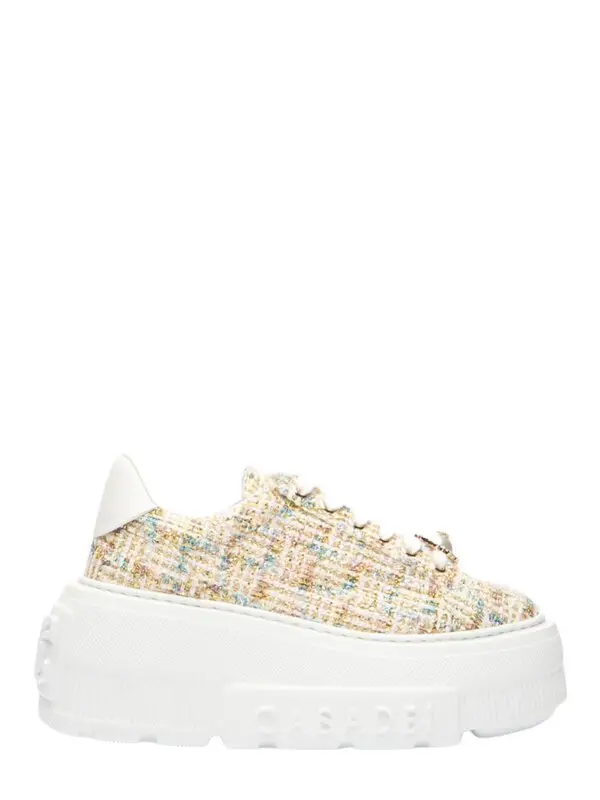 Casadei Nexus Bouclé Pearl Low-top Sneakers - White