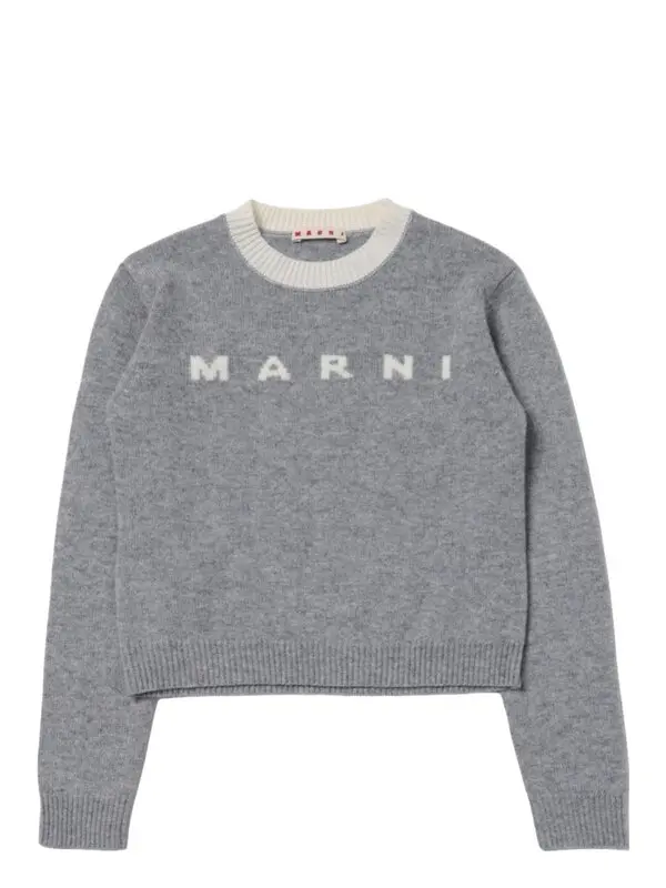 Marni Round Collar Logo Pullover - Gray