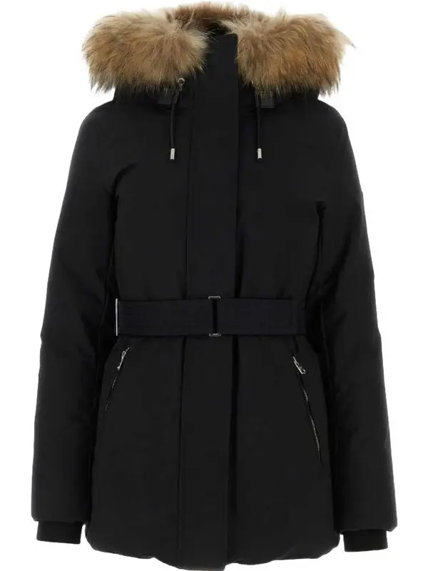 Mackage Jennifer Down Jacket With Hood And Fur Trim - Black