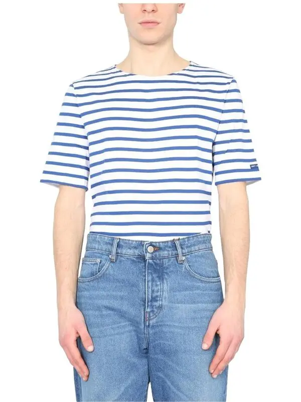 Saint James Striped Casual T-shirt - Blue