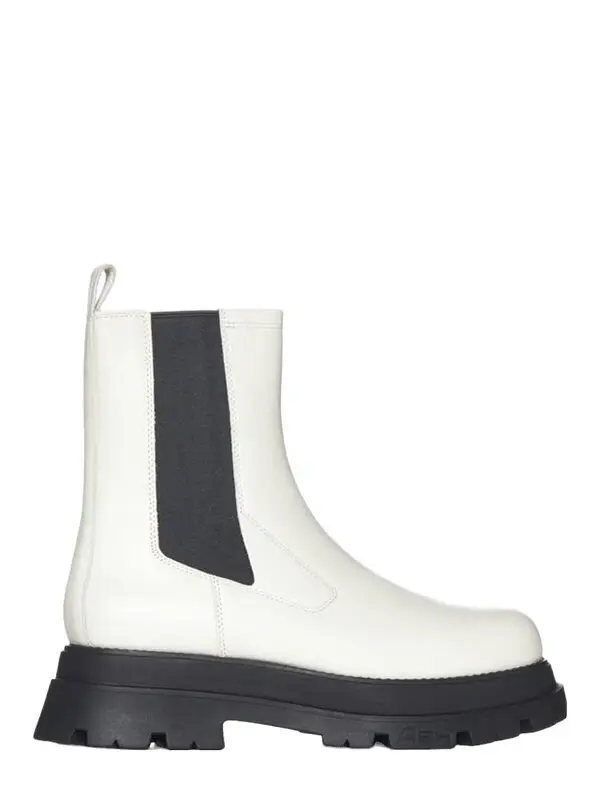 Ash Round Toe Chelsea Boots - White