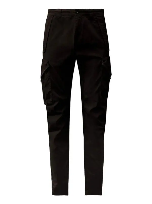 C.P. COMPANY Cargo Trousers With Lens Detail - Black