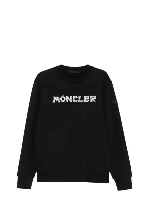 Moncler Logo Embroidered Sweatshirt - Black