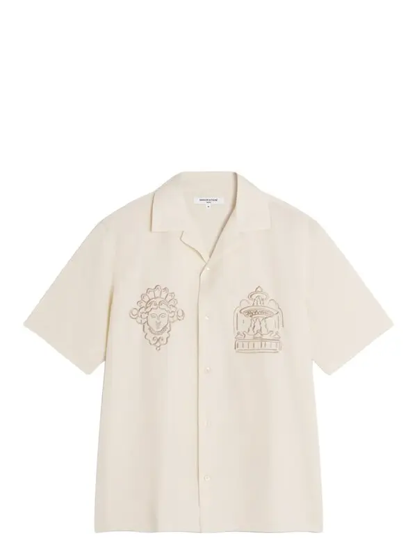 Maison Kitsuné Semi-sheer Short-sleeved Shirt - No