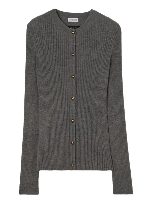Burberry Cashmere Cardigan - Grey Melange