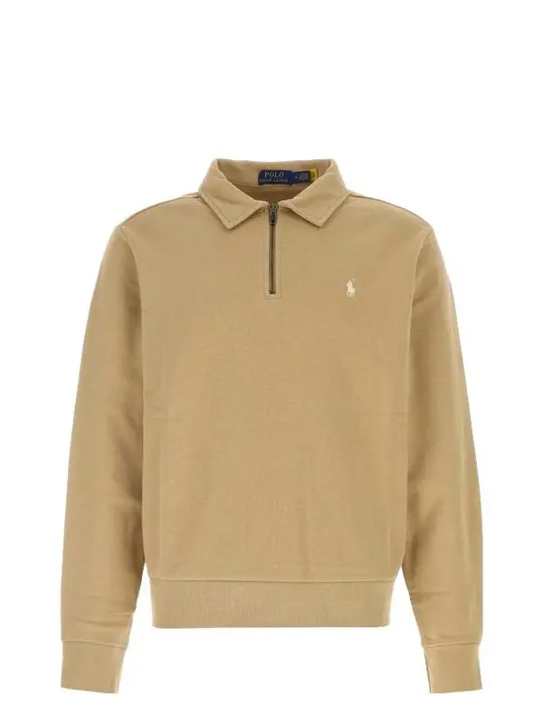 Polo Ralph Lauren Half Zip Knit Sweatshirt - Nude